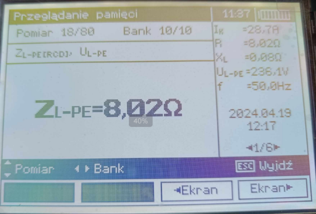 [Rozwiązano] Impedancja pętli zwarcia wysokie L-PE w całym budynku Pomiary