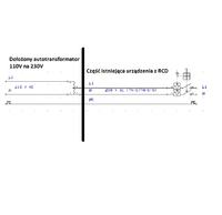 Różnicówka RCD za autotransformatorem 110V na 230V - 2