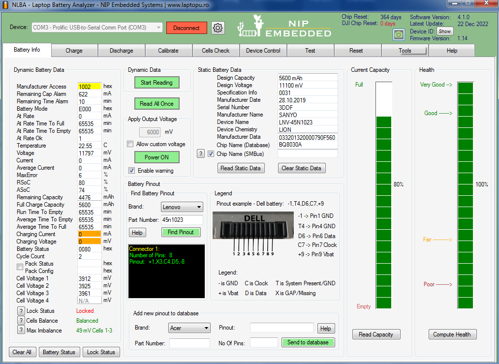 Bateria zamiennik Polion plnb109 do ThinkPad x220 - napięcie 8.2V ...