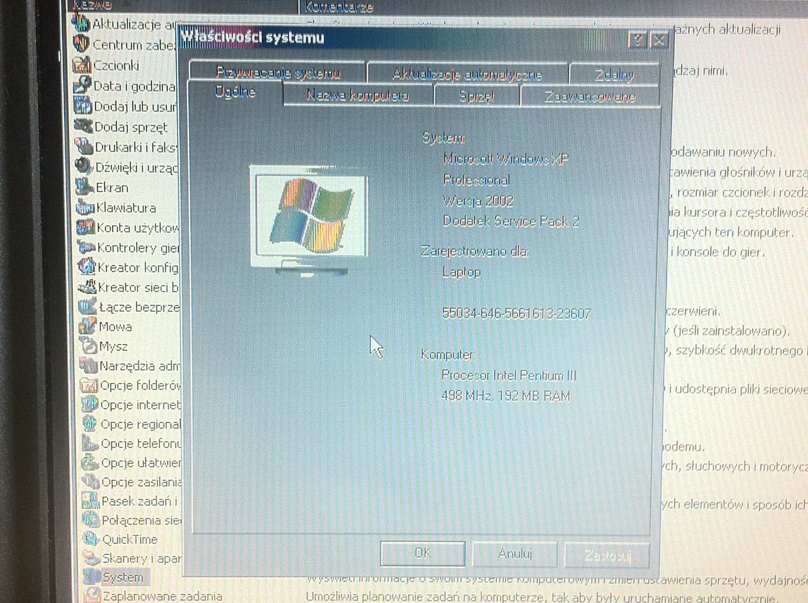 IBM Thinkpad 600X - ekran - przekłamania w wyświetlaniu kolorów.