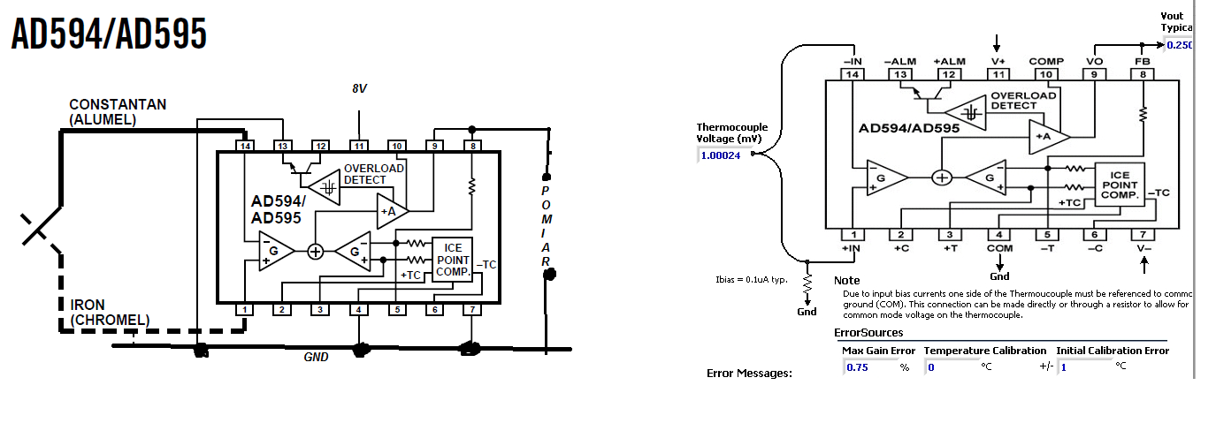 AD595 termopara COMMON a GND - elektroda.pl