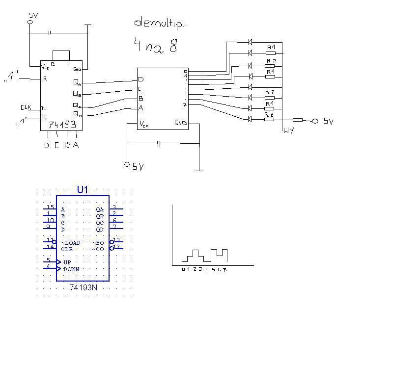 Jak dopasować oznaczenia w układzie z licznikiem 74193 i ...