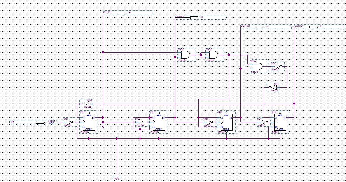 Jak zaprojektować asynchroniczny licznik modulo 9 z tabelą przejść i JK?