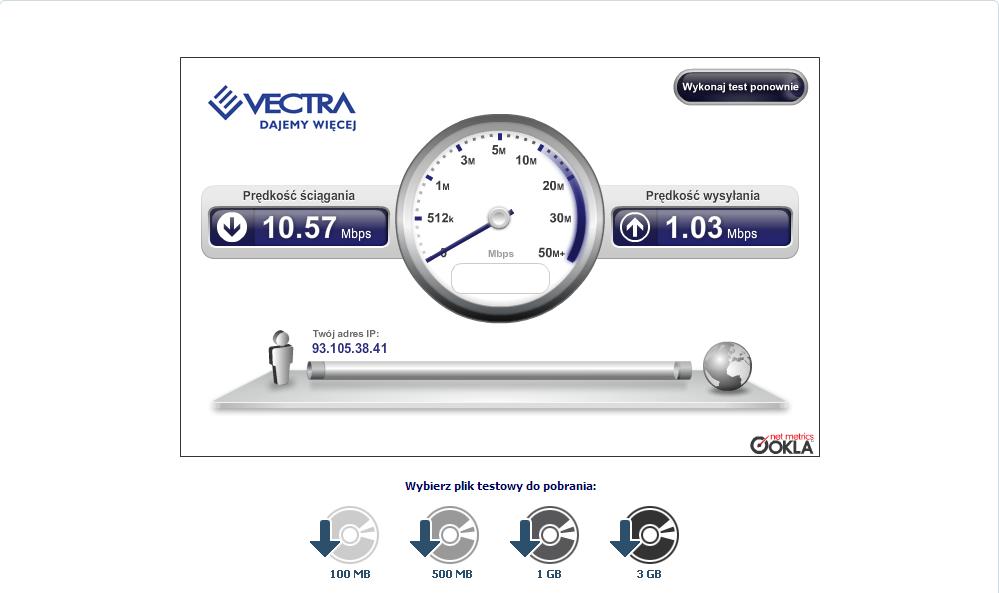 Instalacja Vectra słaby sygnał i zanikający internet