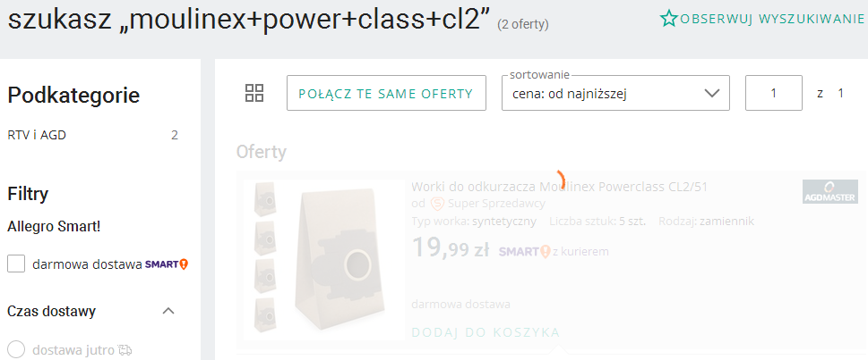 PC - Allegro nie ładuje się: błąd serwera, problem z zakładką Kupione - 2