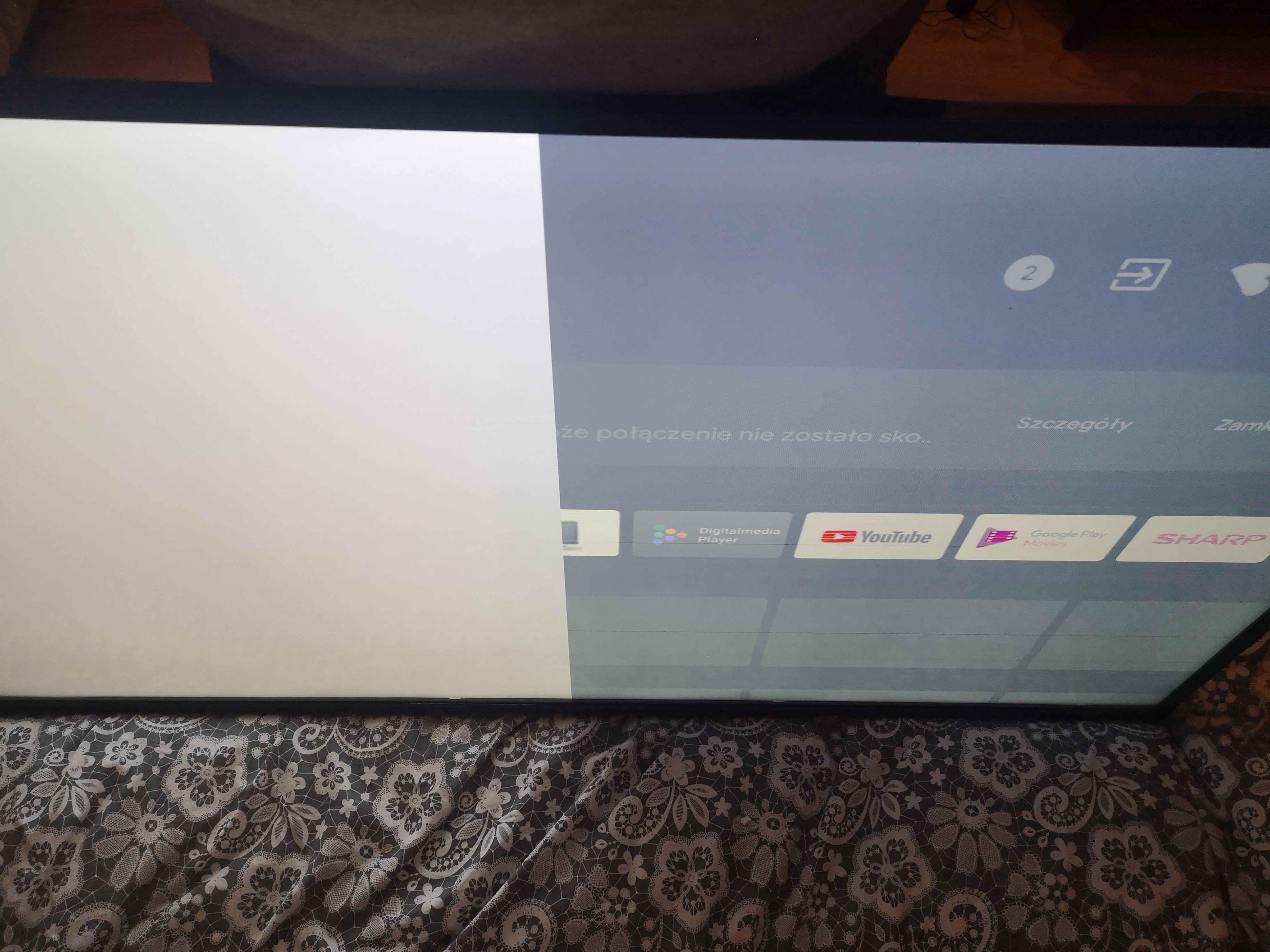 [Rozwiązano] Sharp 50BL3EA T-con czy matryca. Czarny ekran lub pół obrazu