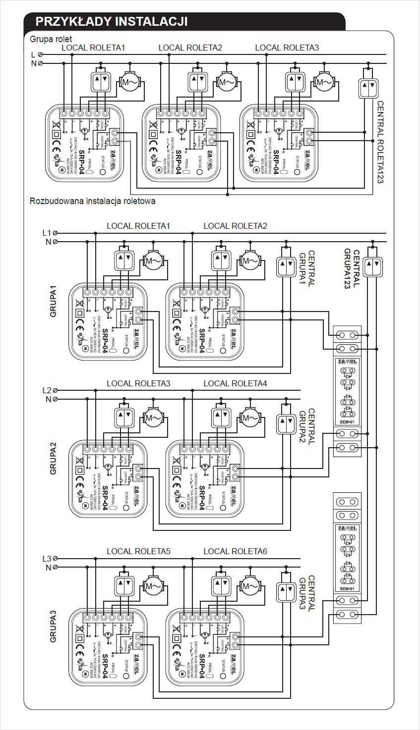 Wiring Plan for External Roller Shutters: Switches for Individual and ...