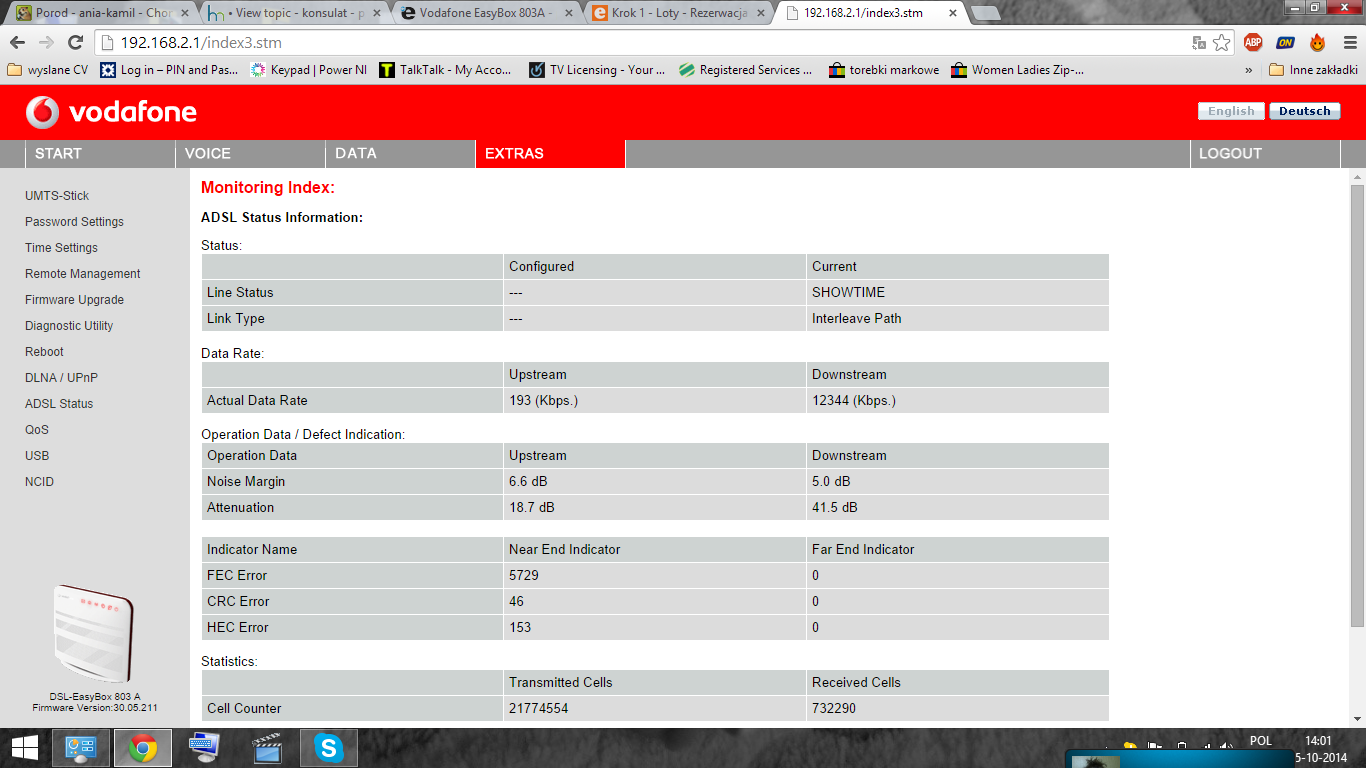 Vodafone EasyBox 803A - przesiadka z Huawei HG523a uk