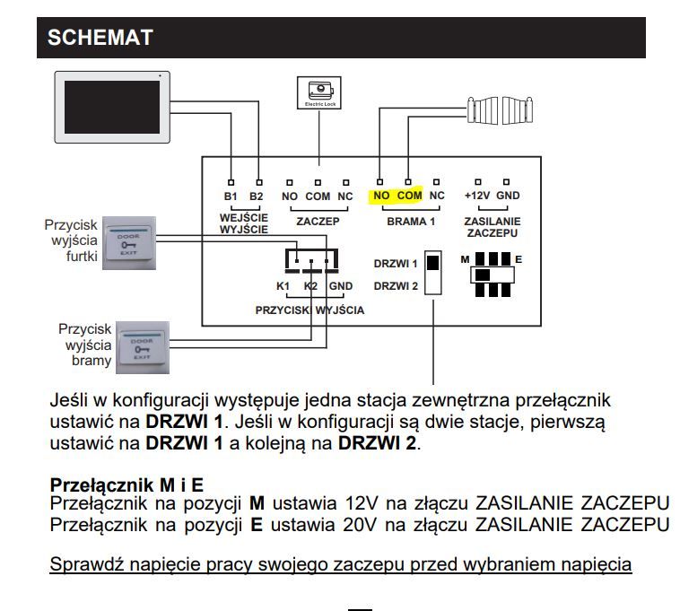 [Rozwiązano] Sterownik bramy NICE MC424 i Wideodomofon WiFi 5TECH
