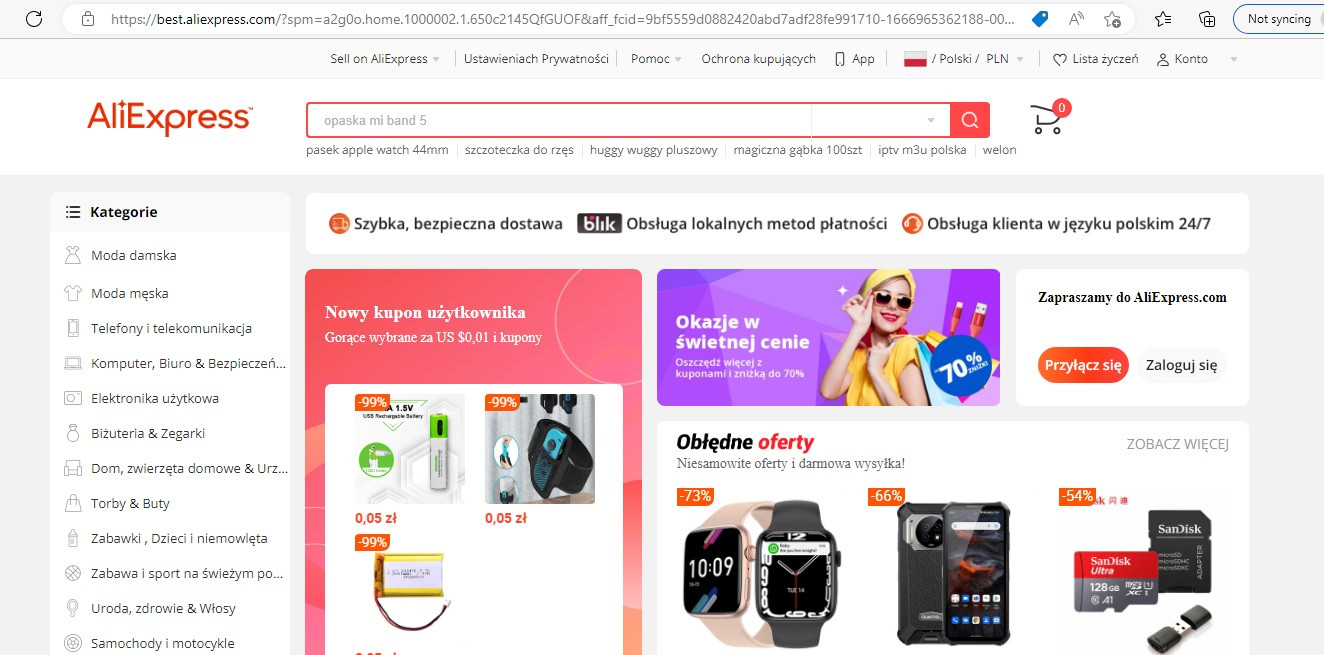 Aliexpress otwiera się jako .ru - Próby rozwiązania oraz analiza ...