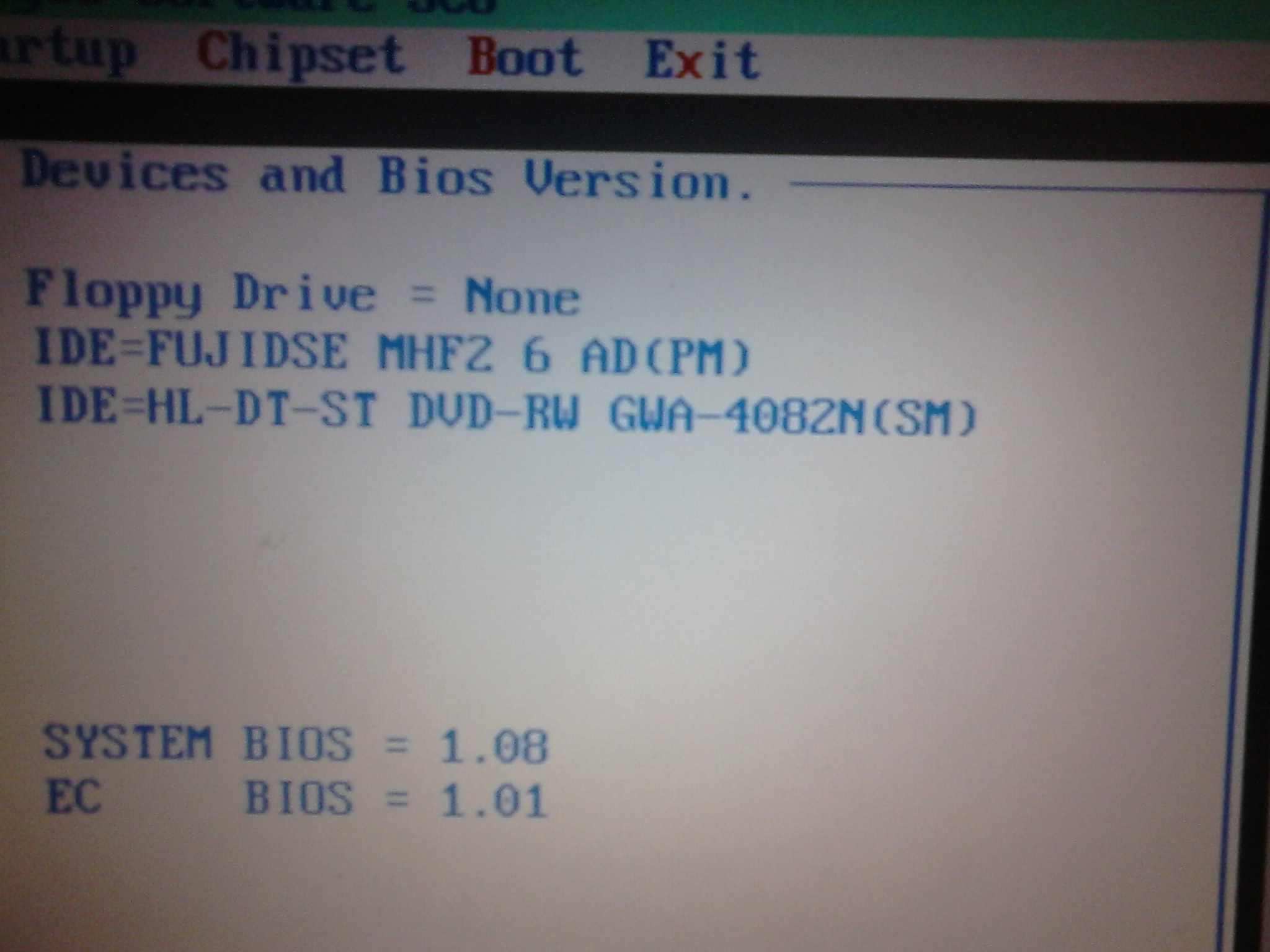 Fujitsu Siemens Amilo L7310W - dysk twardy,system przy instalacji ...