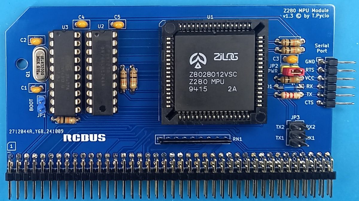 RCBus (RC2014) – prezentacja własnych projektów modułów Z80, MMU, Z280 ...