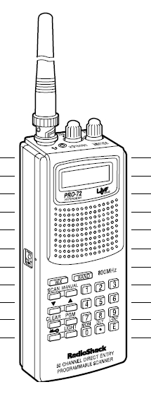 Radio Shack PRO-72 VHF-UHF Scanner-Reciever Manual EN