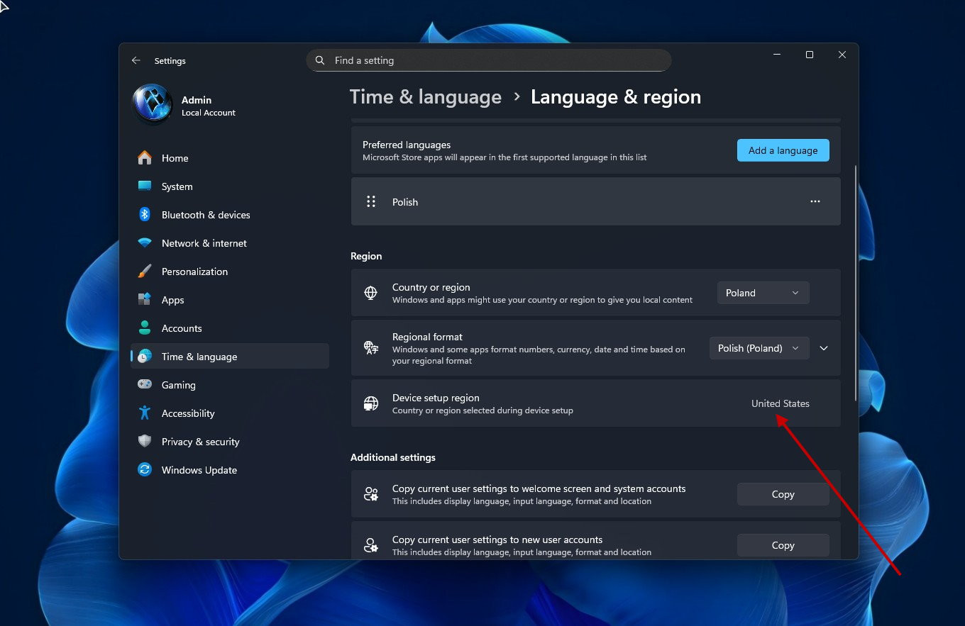 [Rozwiązano] Windows 11 – jak ustawić region konfiguracjię urządzenia