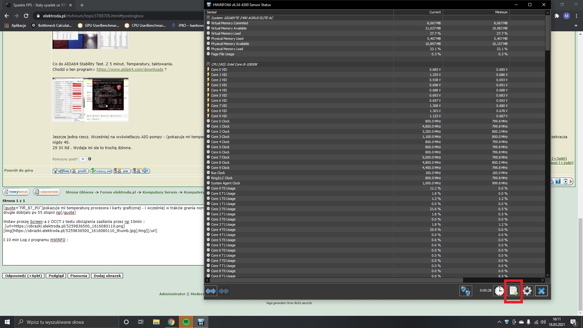 GTX 1080 + I5 10400F - FPS Stuttering w FiveM - jaka przyczyna?
