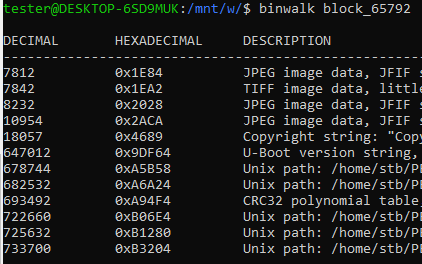 Analiza wsadu pamięci flash SPI za pomocą komend binwalk, dd, lzma
