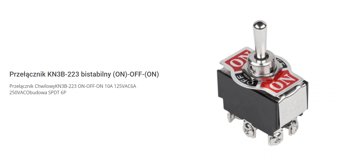 KN3B-223 - Podłączenie kabli do jednofunkcyjnego odbiornika (np. dzwonek)