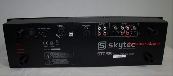 STC-55 DJ MIXER RCA - szumy i zniekształcenia przy podłączeniu przez ...
