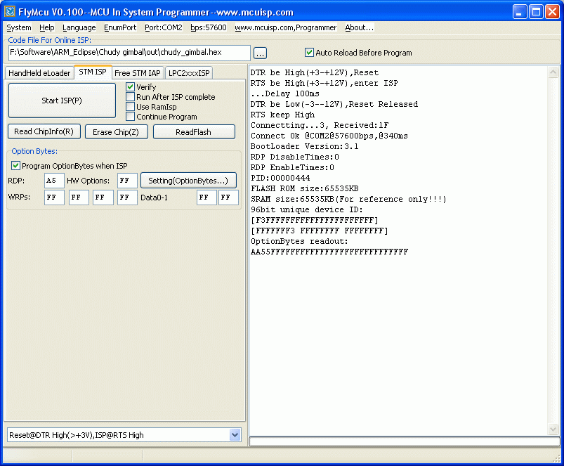 [STM32F030] Problemy z połączeniem Flash Loader Demonstrator przez UART