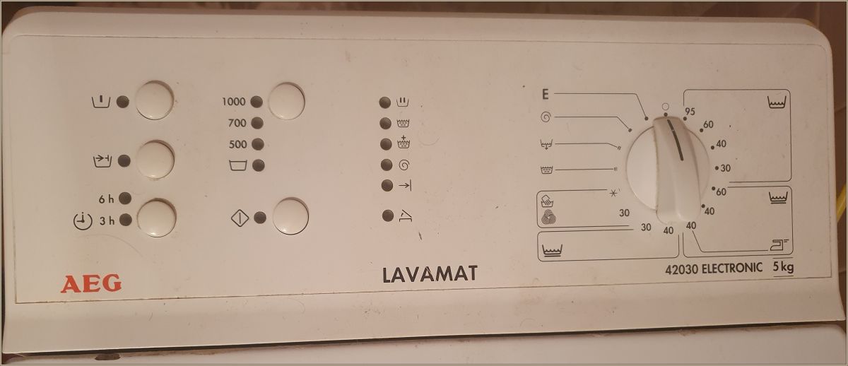 Pralka AEG Lavamat 42030 - kontrolka Koniec pulsuje 5x i 10x, nie ...