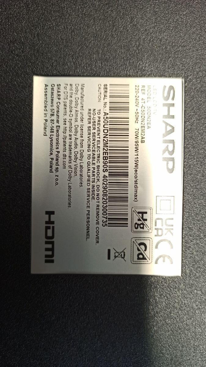 Wymiana płyty T.MS6886.U705 w TV SHARP 50DN2EA - czy wymaga aktualizacji firmware?