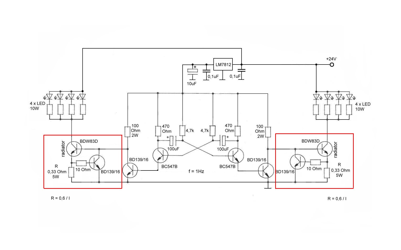 Jak zbudować multiwibrator astabilny 24V 2A do lamp ostrzegawczych? - 2