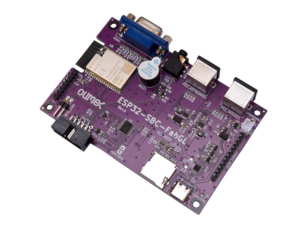 ESP32-SBC-FabGL - jednopłytkowy komputer z ESP32, PS2 do emulacji starych komputerów