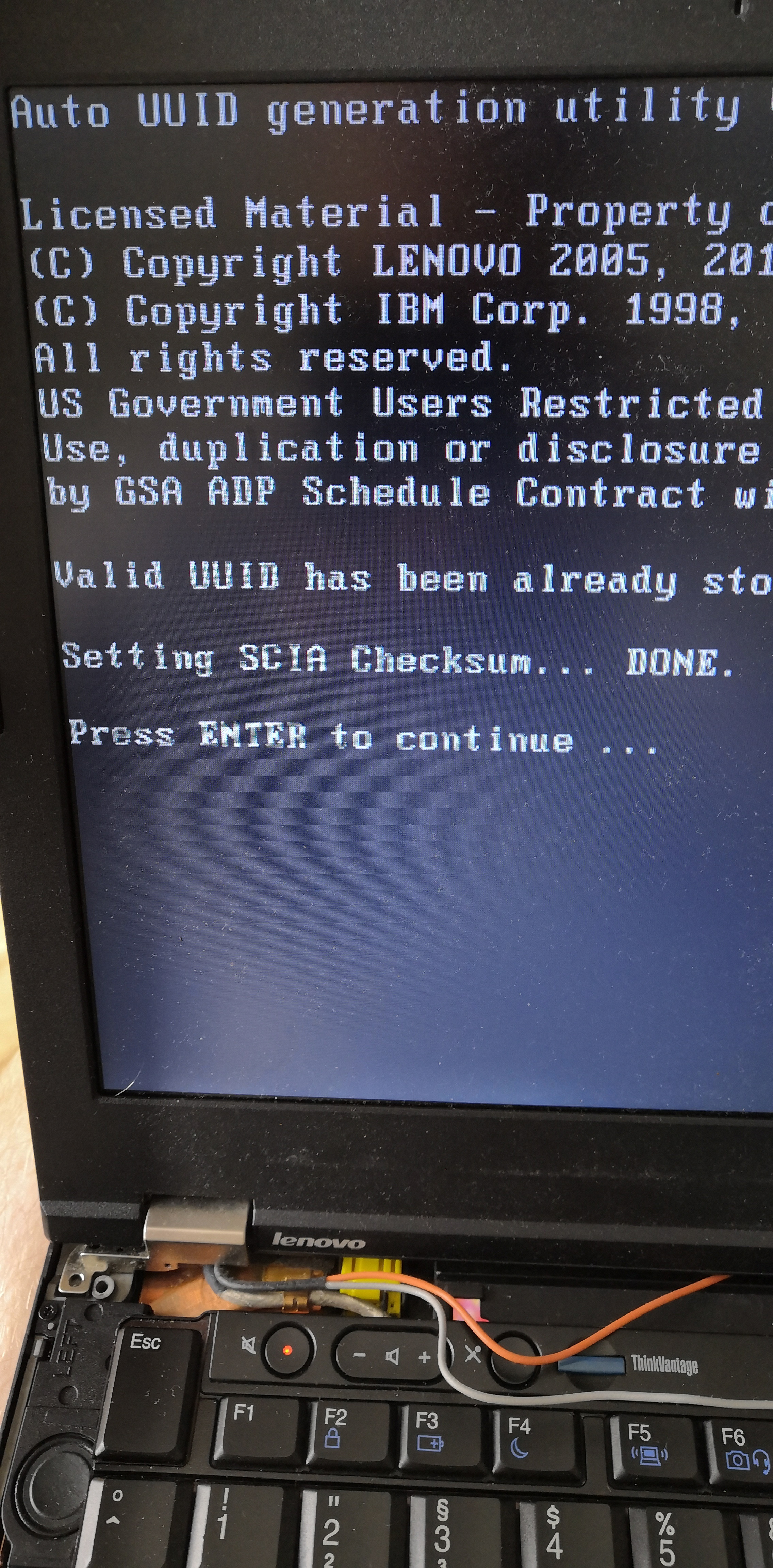 Lenovo T420 – BIOS wyświetla UUID jako FFFFFFFF-FFFF-FFFF-FFFF-FFFFFFFFFFFF