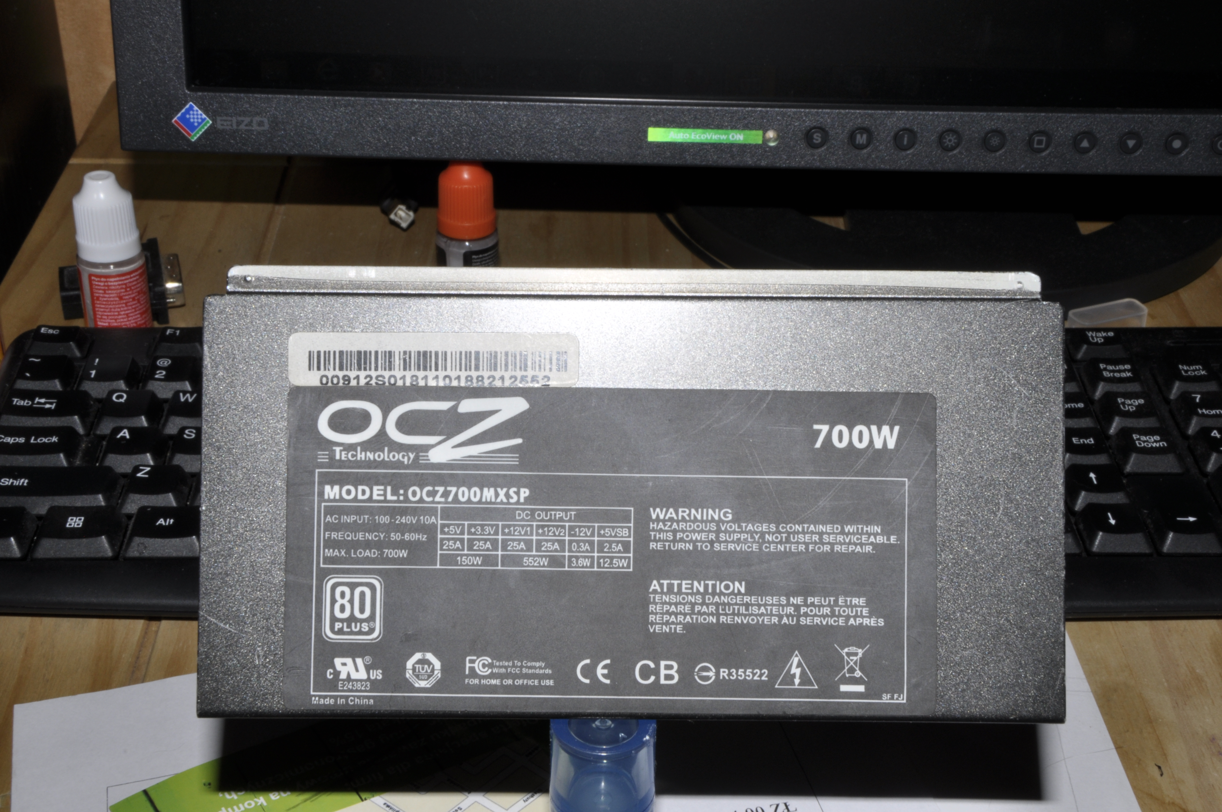 OCZ Technology model: OCZ-700MXSP - spalił się brak elementu?