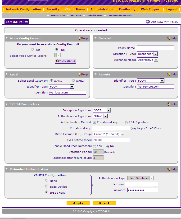 VPN NETGEAR ProSafe VPN Firewall FVS336G- Konfiguracja Jak?