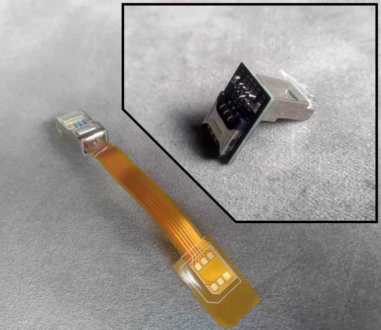 Przedłużka do kart SIM - adapter na RJ45. - elektroda.pl