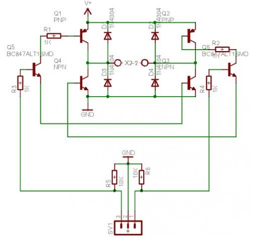 Mostek H - sterowanie tranzystorami do zmiany kierunku obrotów silnika ...
