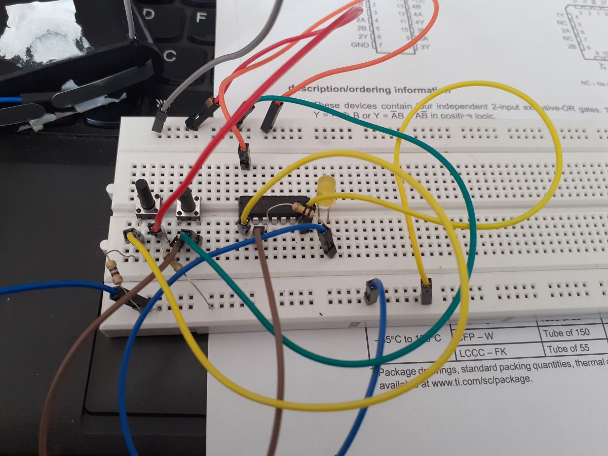 [Zlecę] Jak podłączyć układ logiczny SN74HC86n na płytce? Zlecę naukę ...