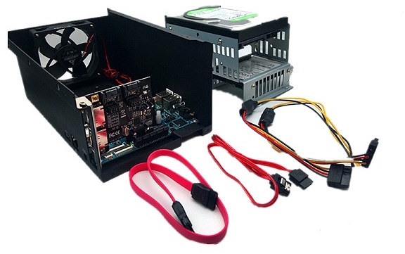 ROCKPro64 Desktop/NAS Casing - obudowa serwera NAS w oparciu o ROCKPro64