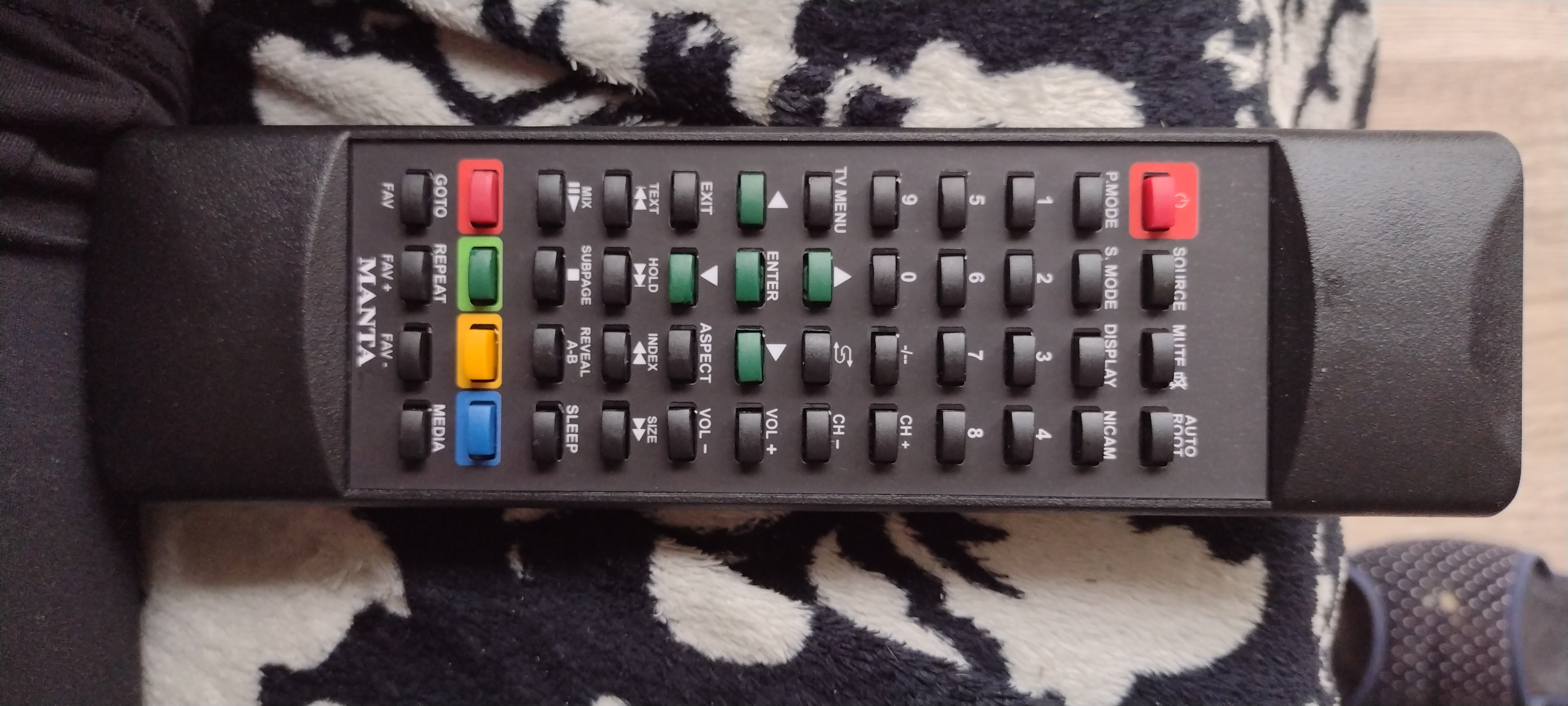 Pilot Manta zamiennik brak przycisku SET model tv level