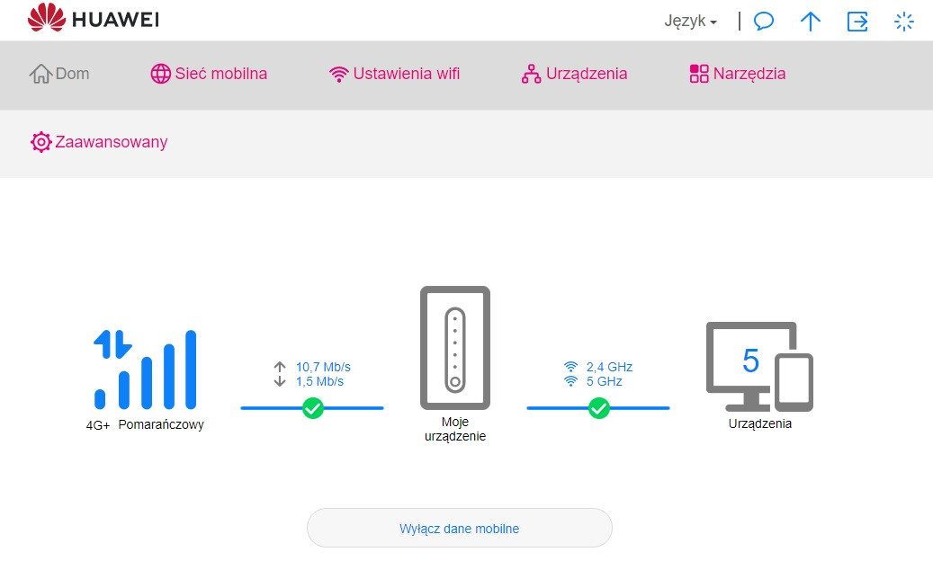 Jaka prędkość internetu na karcie Orange 5G i router do tego?