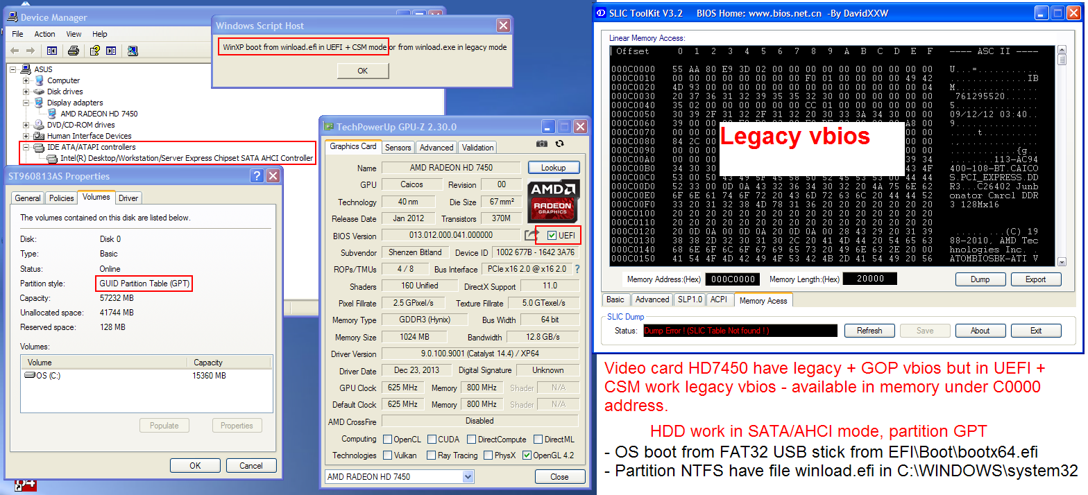 Windows XP 64-bit & 32-bit: EFI Compatibility, GPT Partitions, Booting ...