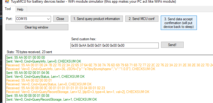 Motion sensor with BK7231N and TuyaMCU battery powered devices protocol - 3
