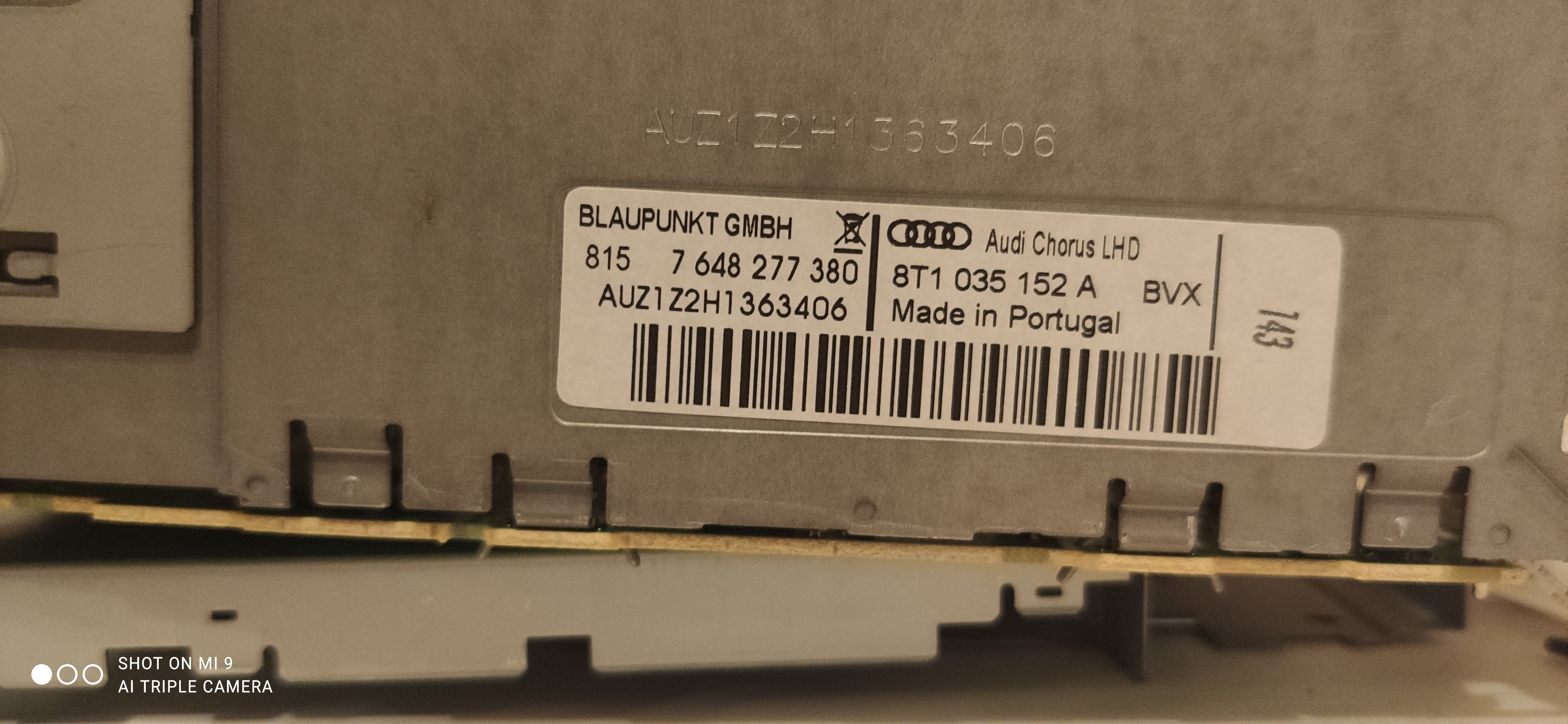 [Rozwiązano] Audi Chorus: identyfikacja procesora i naprawa enkodera ...