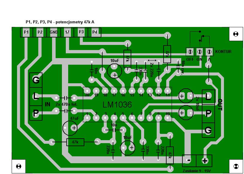 LM1036 – zwarcie ON z OFF, brak działania konturu, szumy i ...