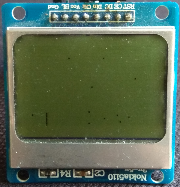 Nokia5110 PCD8544 - błędne wyświetlanie kolumny, tryb rozszerzony, SPI