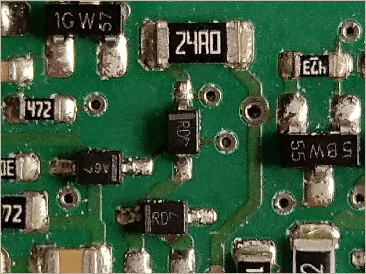 Bosch SPV50E00EU/32 - identyfikacja uszkodzonych elementów na PCB