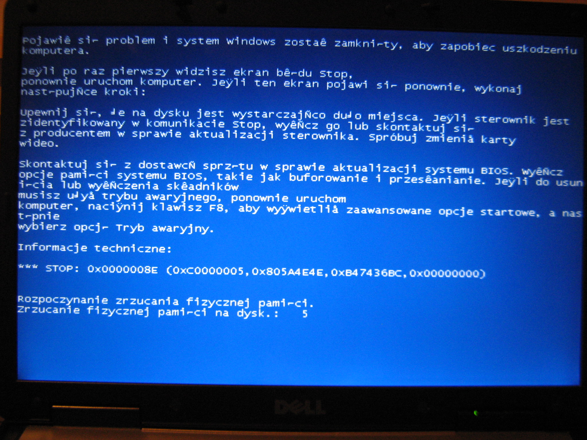 Laptop DELL XPS M170 i pojawiający sie "blue screen"