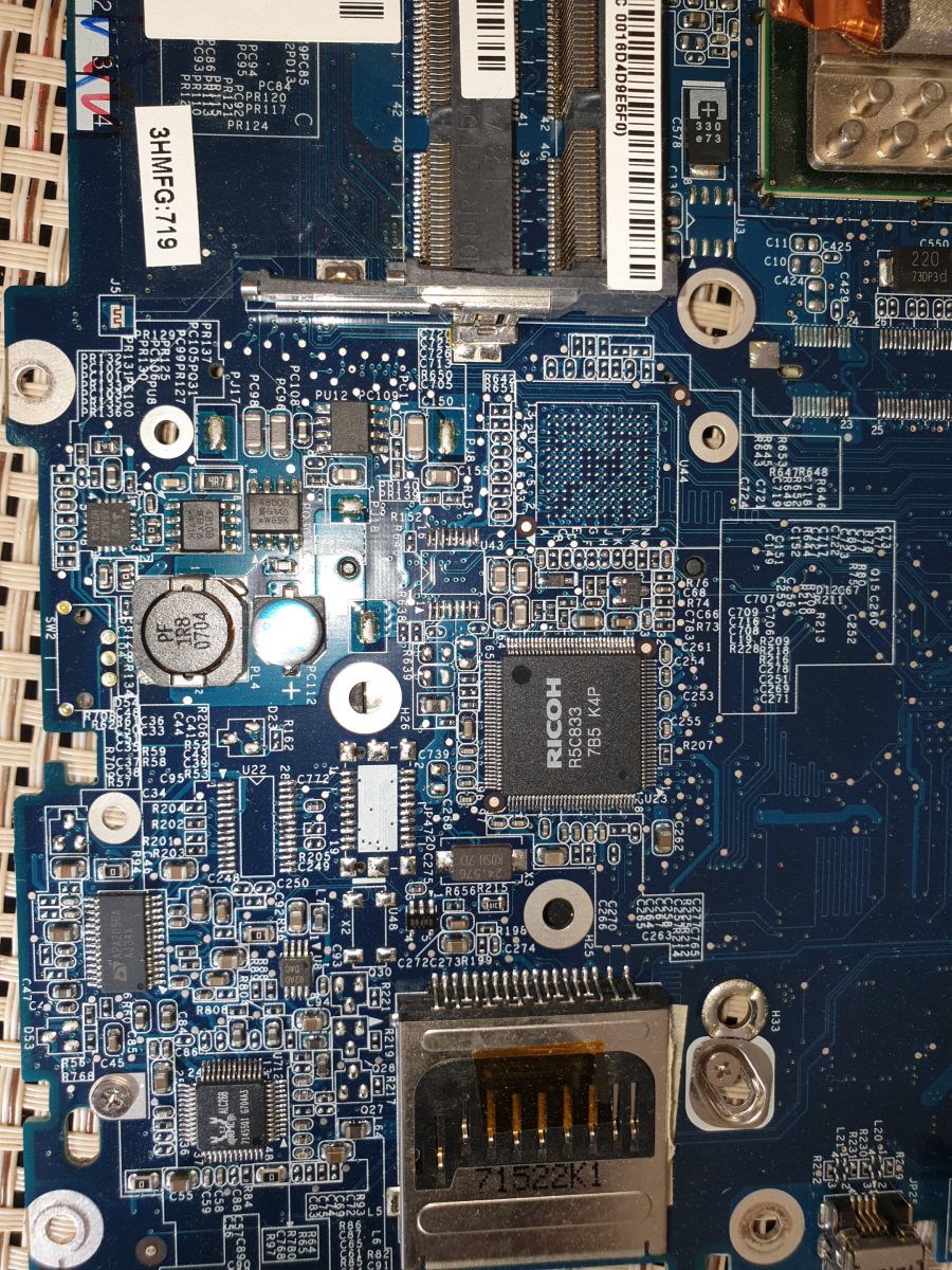 Laptop RM FL 91 - Usunięcie hasła BIOS, kość i wsad dla płyty IFT00 LA ...