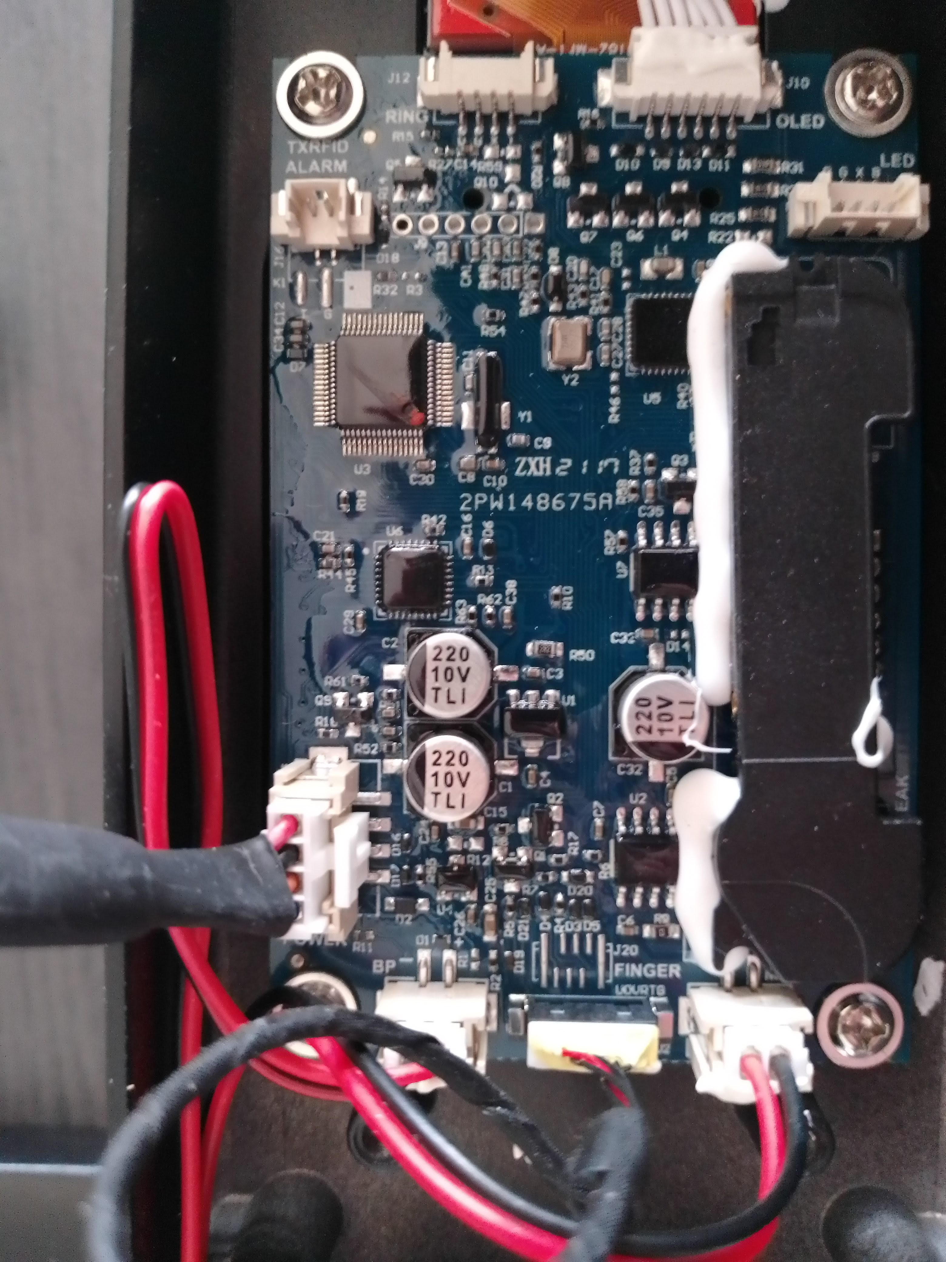 Lemaar Black Rectangle Fingerprint Entry Smart Lock - Teardown - PCB ...