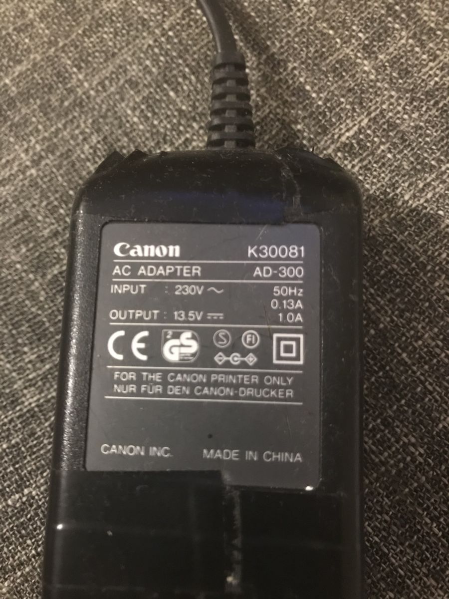Canon BJC-80 - brak reakcji na zasilacz BJ-30, jak namierzyć usterkę?