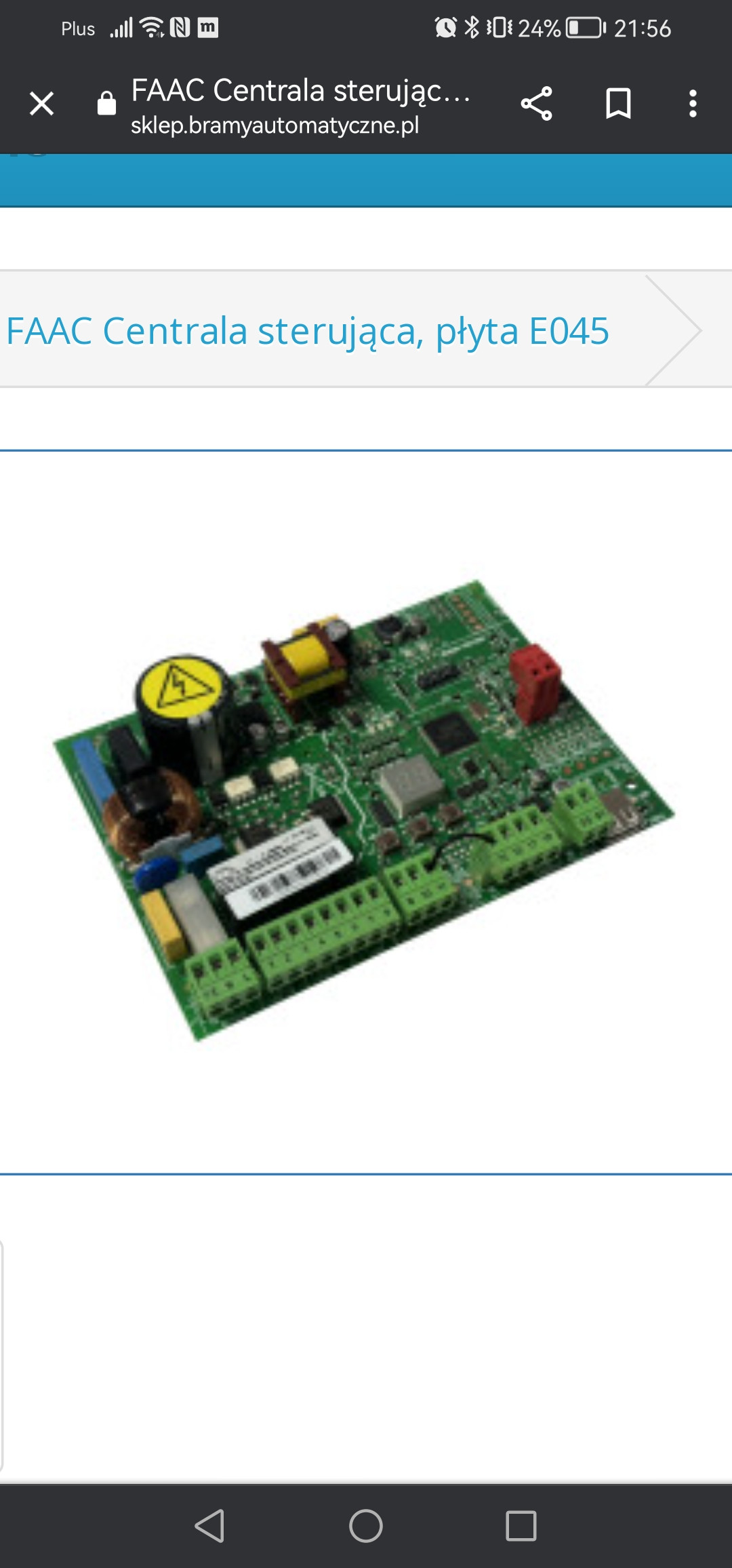 Faac 414 - uszkodzony triak po zwarciu, skrzydło nadal nie działa