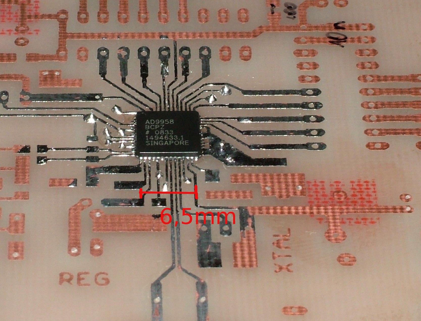 Projekt syntezy DDS na AD9958 - doświadczenia z PCB i wykonanie płytki