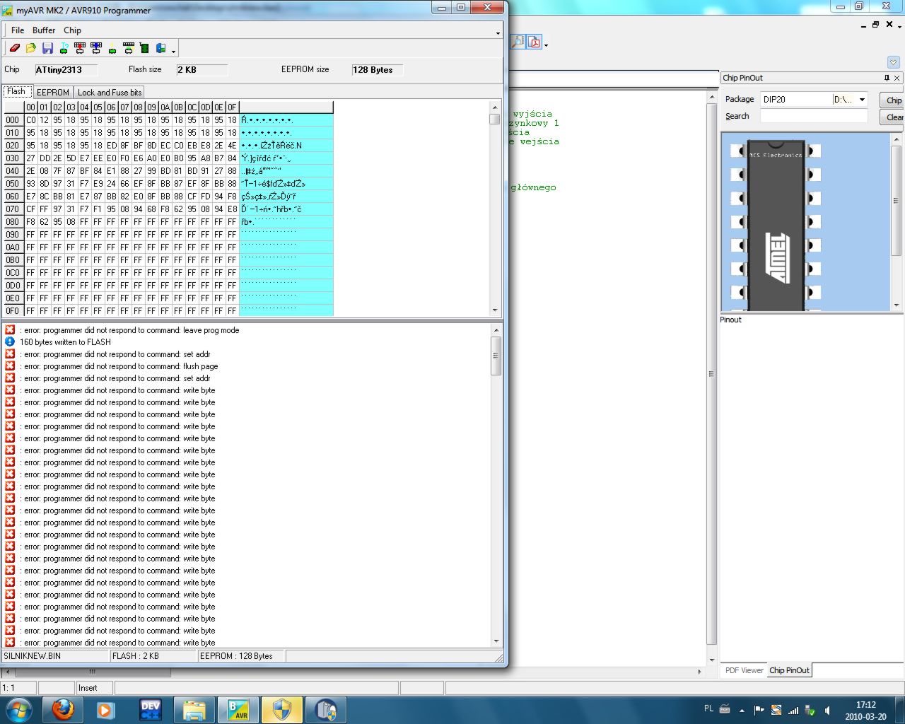 Attiny2313 Bascom - Błędy przy programowaniu, jak je naprawić?