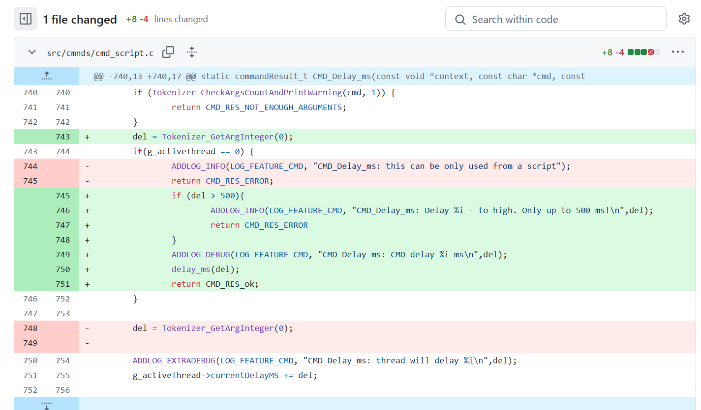 [Solved] WiFiState Command States and Short Beep Automation in ...